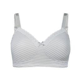 w&auml;schepur Damen Schalen-BH ohne B&uuml;gel mit Webstreifen silberfarben, Gr&ouml;&szlig;e 90B