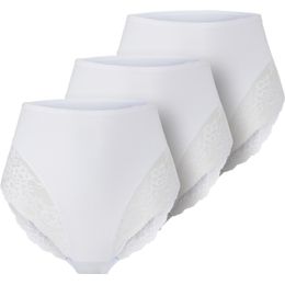w&auml;schepur Damen Taillenslip mit Spitze wei&szlig; Gr&ouml;&szlig;e 36/38