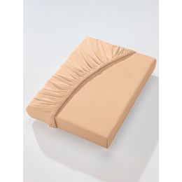 w&auml;schepur unisex Spannbetttuch sand Gr&ouml;&szlig;e 1 St. 90x190 - 100x200 cm