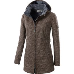 CR&Eacute;ATION L Damen Softshelljacke gef&uuml;ttert, wasserabweisend braun-meliert Gr&ouml;&szlig;e 36