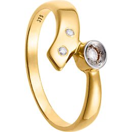 CR&Eacute;ATION L Damen Ring Gelbgold 375 Gr&ouml;&szlig;e 19