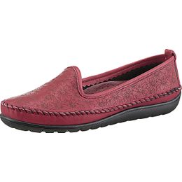 Gemini Damen Ballerina aus Glattleder rot, Gr&ouml;&szlig;e 39