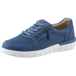 Caprice Damen Sneaker mit seitlichem Rei&szlig;verschluss mittelblau, Gr&ouml;&szlig;e 40
