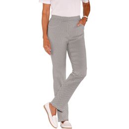 CR&Eacute;ATION L Damen Stretch-Hose in knitterarmer Koffer-Qualit&auml;t anthrazit-ecru-gemustert Gr&ouml;&szlig;e 21