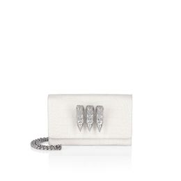 Philipp Plein Damen Clutch "Mit Schmucksteinen"01, wei&szlig;, Taschen