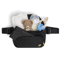 Wickeltasche HUGGIES BABYWEAR "HUGGIES CROSS BODY DIAPER BAG", Baby, schwarz, Web, Polyester, unifarben, Taschen