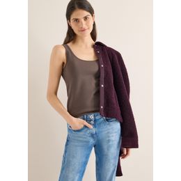 Shirttop Cecil "Style Linda", Damen, Gr. M (40), urban taupe, Jersey, Obermaterial: 100% Baumwolle, h&uuml;ftbedeckend, Rundhals, Tops Shirttop, in Unifarbe