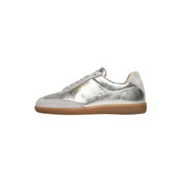 Sneaker Henry Stevens "Sophia TIS Damensneaker", Damen, Gr. 40, silber, Kalbsleder, Schuhe Sneaker, Halbschuh Leder handgefertigt, sportlicher Freizeitschuh Damen