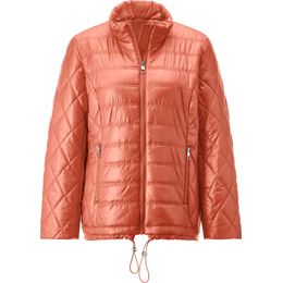 CR&Eacute;ATION L Damen Steppjacke mit Tunnelzug am Saum papaya Gr&ouml;&szlig;e 50