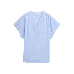 Tom Tailor Bluse Damen Gr&ouml;&szlig;e XXXL hellblau / wei&szlig;