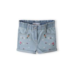 MINOTI Shorts M&auml;dchen Gr&ouml;&szlig;e 74/80 blue denim / gelb / gr&uuml;n / wei&szlig;