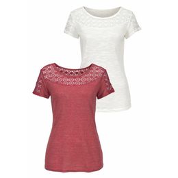 Vivance Shirts Damen Gr&ouml;&szlig;e M rostrot / naturwei&szlig;