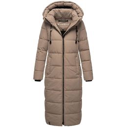 Marikoo Mantel 'Nadeshikoo XVI' Damen Gr&ouml;&szlig;e 4XL taupe Wintermantel