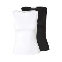 WEEKDAY Top 'Annie' female Black, White size M
