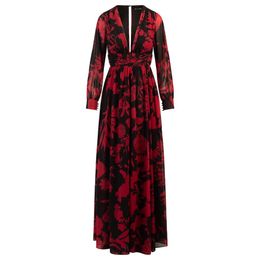 Kraimod Abendkleid Damen Gr&ouml;&szlig;e 48 rot / schwarz Winterkleid