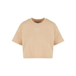 Karl Kani T-Shirt 'Essential' Damen Gr&ouml;&szlig;e S sand / wei&szlig;