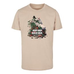 Mister Tee Shirt 'Root Deep' male Beige size XXXL