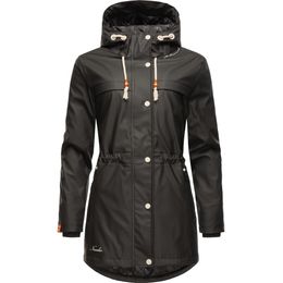 Navahoo &Uuml;bergangsmantel 'Rainy Forest' Damen Gr&ouml;&szlig;e S orange / schwarz / wei&szlig;