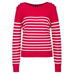 19V69 Italia Pullover 'Flora' Damen Gr&ouml;&szlig;e XXL rot / wei&szlig;