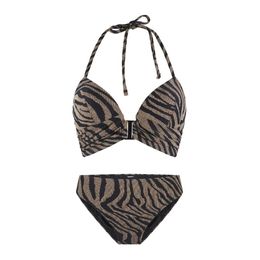 Lingadore Bikini Damen Gr&ouml;&szlig;e M braunmeliert / schwarz