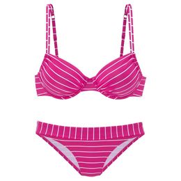 Vivance Bikini Damen Gr&ouml;&szlig;e XXL pink / wei&szlig;