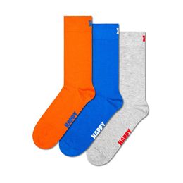 Happy Socks Socken Damen Gr&ouml;&szlig;e 41/46 royalblau / graumeliert / orange / wei&szlig;