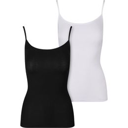 Urban Classics Top 'Bamboo' Damen Gr&ouml;&szlig;e L schwarz / wei&szlig;