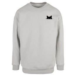 Merchcode Sweatshirt 'Halloween - Cat' male Grey size XXXL