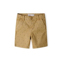 MINOTI Hose Jungen Gr&ouml;&szlig;e 122/128 camel / schwarz