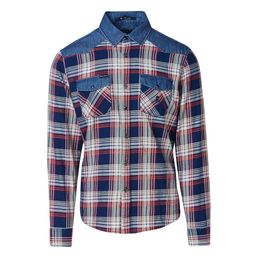 KOROSHI Hemd Herren Gr&ouml;&szlig;e XXXL navy / rot / wei&szlig;
