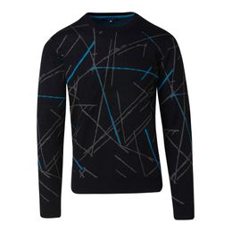 KOROSHI Pullover Herren Gr&ouml;&szlig;e S blau / grau / schwarz