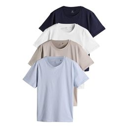 The Set T-Shirt Herren Gr&ouml;&szlig;e S beige / navy / hellblau / wei&szlig;