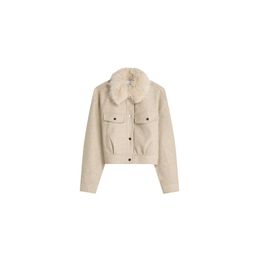 Bershka Between-Season Jacket female Beige size L