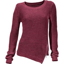 Heine Damen Strickpullover in asymmetrischer Form bordeaux Gr&ouml;&szlig;e 40