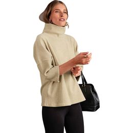CR&Eacute;ATION L Damen Rippshirt in Cord-Optik sand Gr&ouml;&szlig;e 40