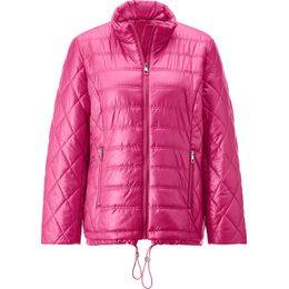CR&Eacute;ATION L Damen Steppjacke mit Tunnelzug am Saum fuchsia Gr&ouml;&szlig;e 50