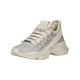 Sneaker Steve Madden "Steve Madden Sneaker Lederimitat/Textil", Damen, Gr. 40, silber, Lederimitat, Textil, Schuhe Sneaker