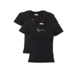 T-Shirt Karl Kani "Karl Kani Damen", Damen, Gr. XL, schwarz, 95% Baumwolle, 5% Elasthan, bedruckt, slim fit, Rundhals, Shirts T-Shirt