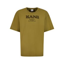 T-Shirt Karl Kani "Karl Kani Karl Kani Retro Sprayed Tee", Damen, Gr. L, olive, 100% Baumwolle, unifarben, normal, Rundhals, Shirts T-Shirt