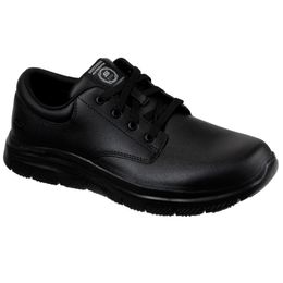 Berufsschuh Skechers "FLEX ADVANTAGE SR-FOURCHE" Gr. 46, schwarz, 46, Leder, Schuhe, Schn&uuml;rschuh f&uuml;r Gastronomie, Pflege, mit gepolsterter Innensohle