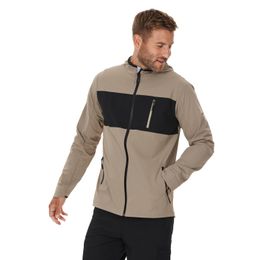 Laufjacke Endurance "Tellent", Herren, Gr. M, beige (beige, schwarz), 88% Nylon, 12% Elasthan, mehrfarbig, normal, Jacken, mit wasserabweisendem Rei&szlig;verschluss
