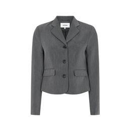 Blusenblazer Soft Rebels "Soft Rebels Blazer SREster", Damen, Gr. L, 659 charcoal melange, Obermaterial: 76% Polyester, 18% Viskose, 6% Elasthan, Blazer Blusenblazer