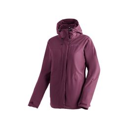 Regenjacke Maier Sports "Metor 3in1 W", Damen, Gr. 42, magenta, 100% Polyester (recycelt), Jacken Regenjacke, warme Damen Jacke mit Kapuze, Winterjacke wasserdicht atmungsaktiv