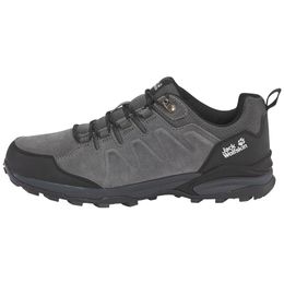 Jack Wolfskin Herren Wanderschuh "MTN GOAT LOW M", Gr. 45,5grau, dunkelgrau, Leder, Schuhe, Trekkingschuh