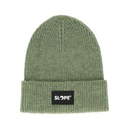 SLOPE Damen Beanie "Andi", gr&uuml;n, unifarben, 88% Polyester, 12% Wolle, M&uuml;tzen, aus w&auml;rmenden Materialmix