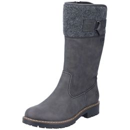 Rieker Damen Stiefel "Rieker Stiefel Lederimitat", Gr. 39, grau, Lederimitat, Schuhe