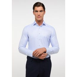 Eterna Herren Langarmhemd "SLIM FIT"blau, Gr. 40, Twill, 100% Baumwolle, Hemden, NON IRON (b&uuml;gelfrei)