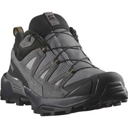 Outdoorschuh Salomon "X ULTRA 360 LEATHER GORE-TEX", Herren, Gr. 44, grau (sharkskin), Nubukleder, Synthetik, Schuhe Outdoorschuh, wasserdicht