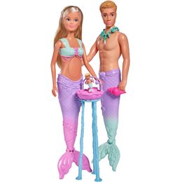 Simba Kinder Anziehpuppe "Steffi Love, Mermaid Family", bunt, H:29cm, Puppen, mit Kevin