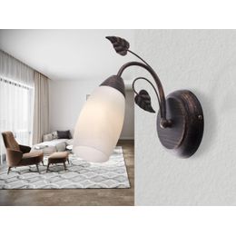 NOWA Wandleuchte "VENEZIA", &Oslash; 18,5cm H: 22cm, 1 Stk., braun, Wohnzimmer, Leuchten, Wandlampe Wand Wohnzimmer Flur Wandbeleuchtung